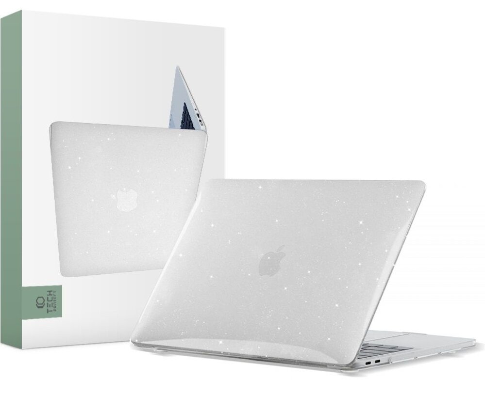 TECH PROTECT Smartshell do Apple Macbook Air 13 Przezroczysty Brokat Etui na laptopa niskie ceny i opinie w Media Expert