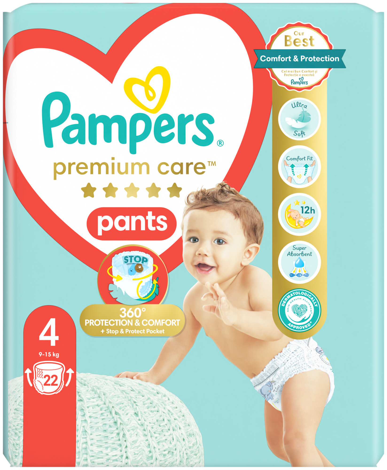 PAMPERS Premium Care 4 22 szt. Pieluchomajtki niskie ceny i opinie w Media Expert