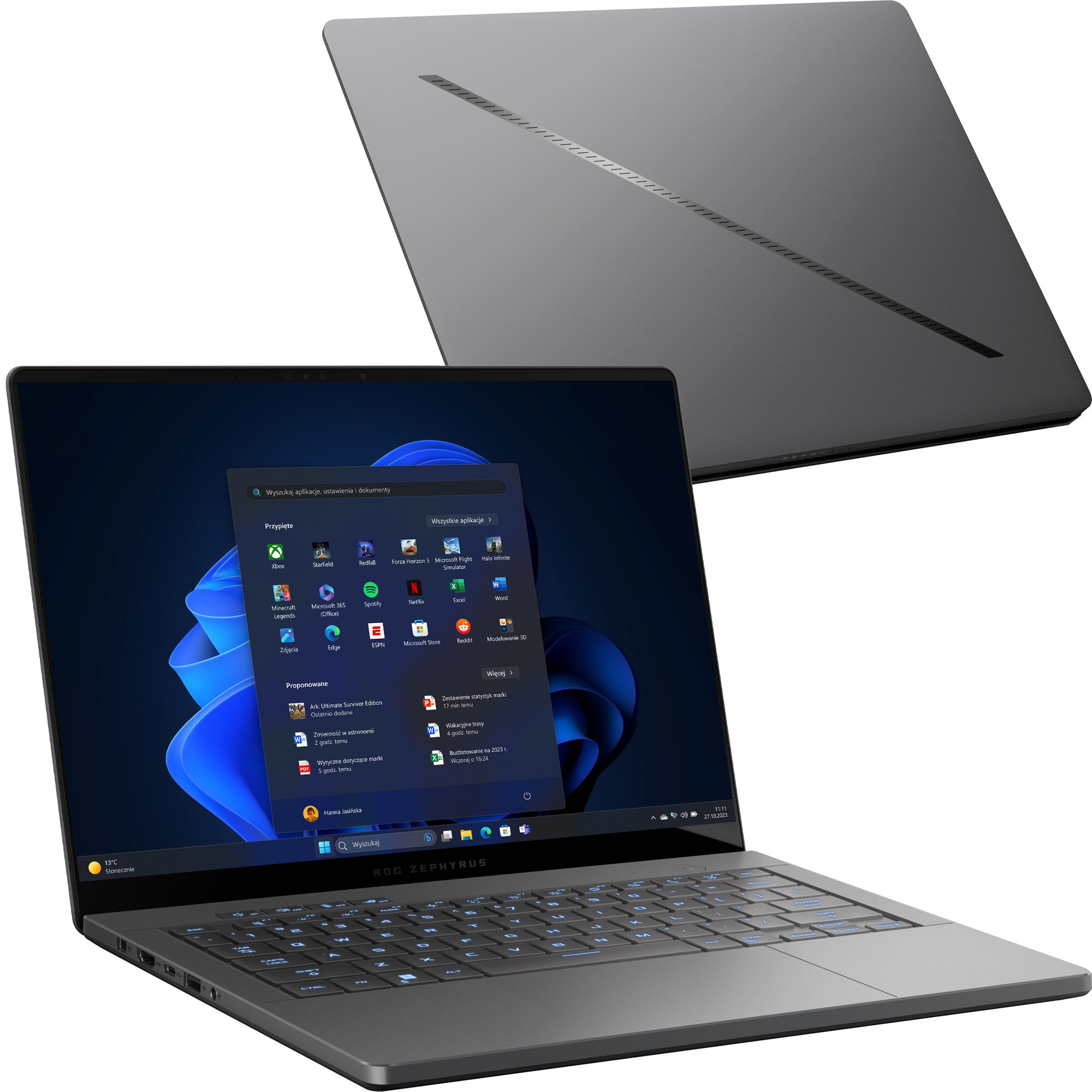 Laptop ASUS ROG Zephyrus G14 GA403UV QS020W 14 OLED R9 8945HS 16GB RAM 1TB SSD GeForce RTX4060 DLSS 3 Windows 11 Home niskie ceny i opinie w Media