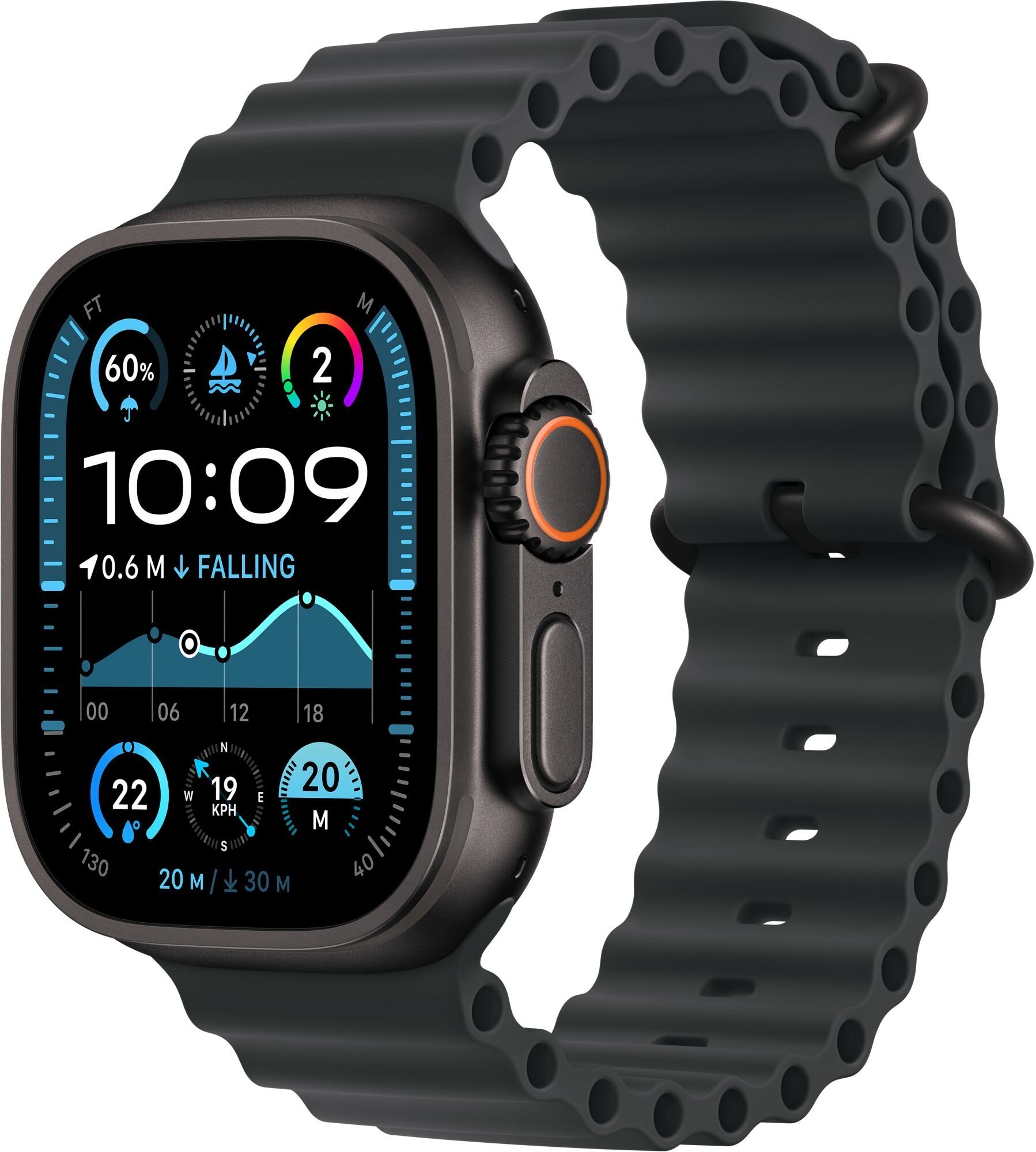 Apple Watch Ultra 2 GPS Cellular 49mm koperta tytanowa czarny pasek Ocean czarny niskie ceny i opinie w Media Expert
