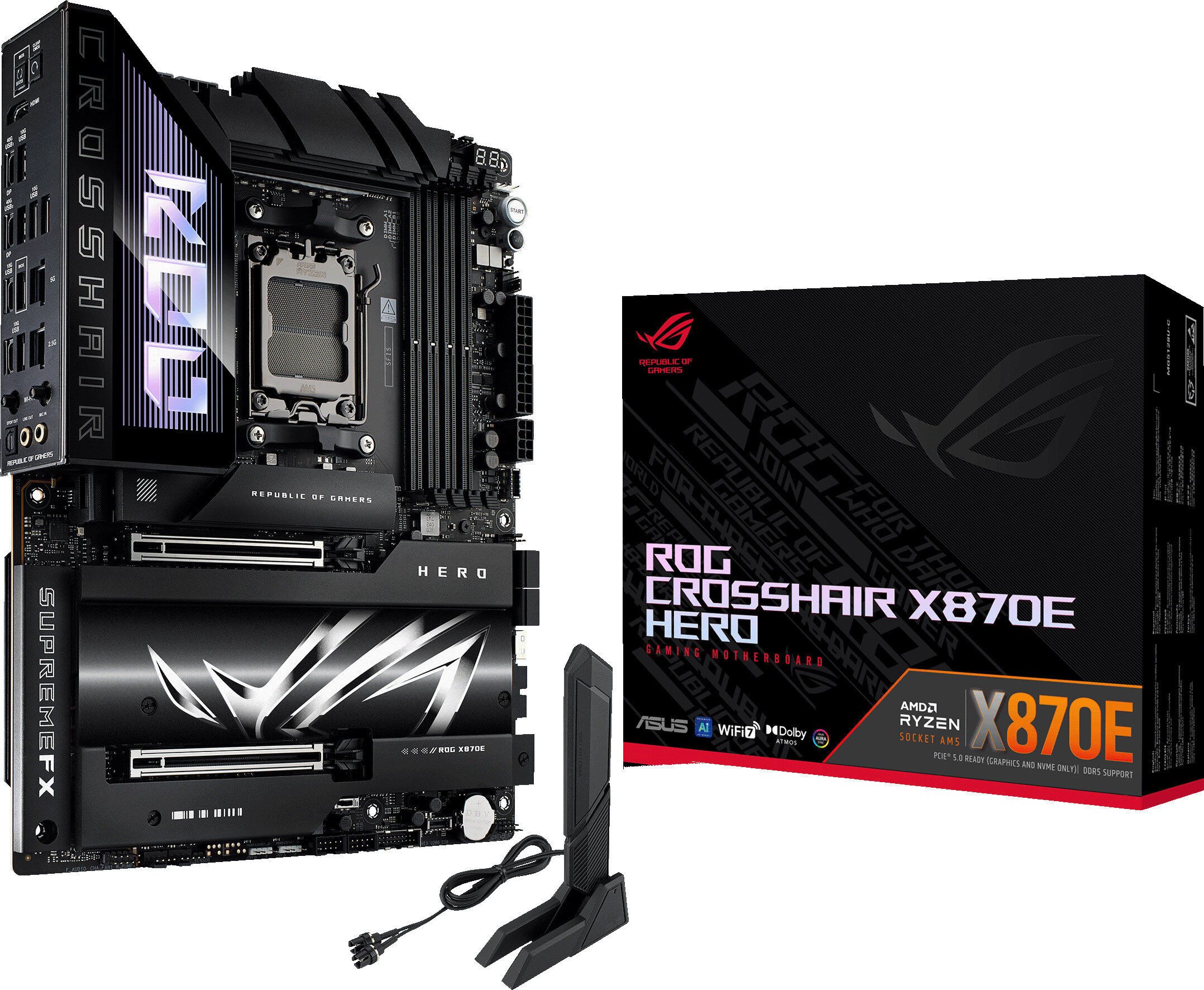 ASUS ROG Crosshair X870E Hero P yta g owna niskie ceny i opinie w Media Expert