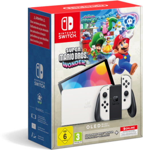NINTENDO Switch OLED Biała + Super Mario Bros Wonder Gra NINTENDO ... NINTENDO Switch OLED Biała + Super Mario Bros Wonder Gra NINTENDO ...