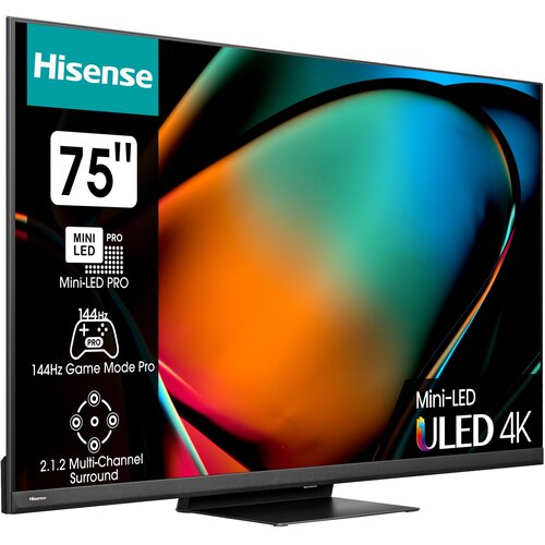 HISENSE 75U8KQ 75" MINILED 4K 144 Hz VIDAA Dolby Atmos Dolby Vision ...