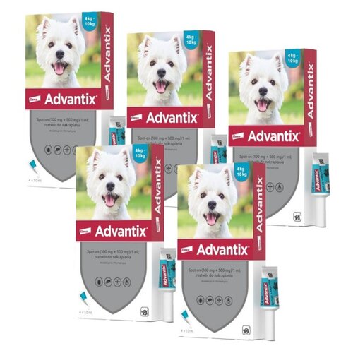 Krople na pchły i kleszcze BAYER Advantix Spot-on Małe psy (4-10 kg) 20 ... Krople na pchły i kleszcze BAYER Advantix Spot-on Małe psy (4-10 kg) 20 ...